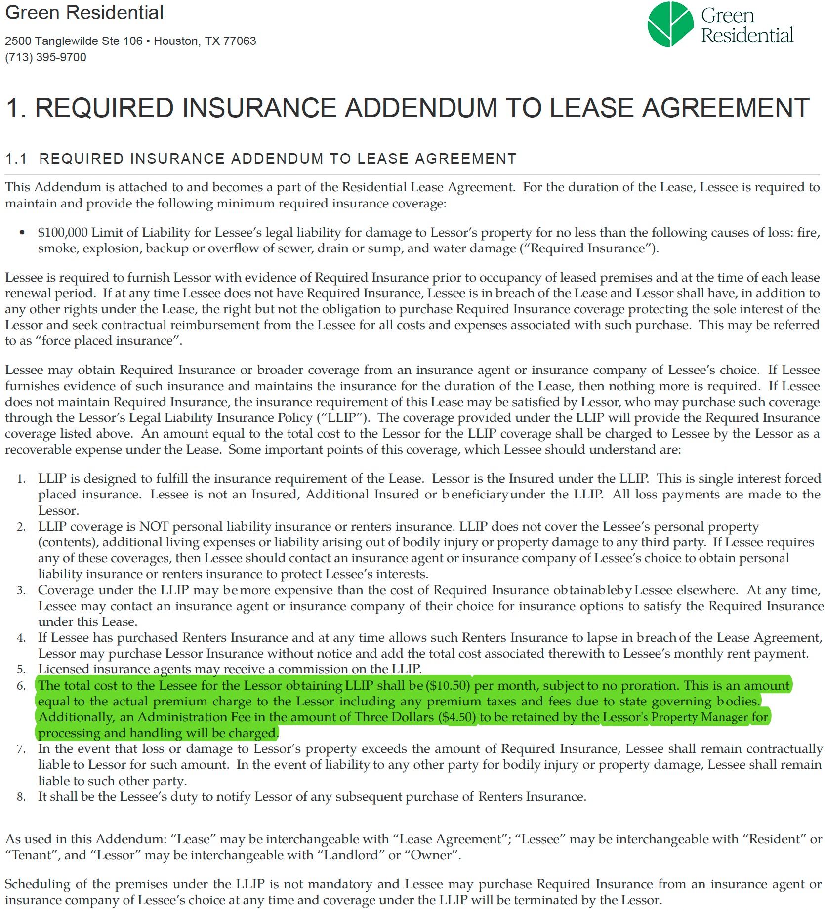 What are these new charges on my tenant ledger... $10.50...$4.5? I even ...